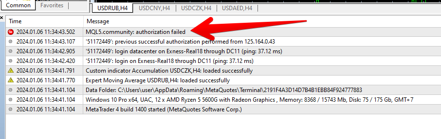 Mql 5 Community Authorization Failed On Meta Trader